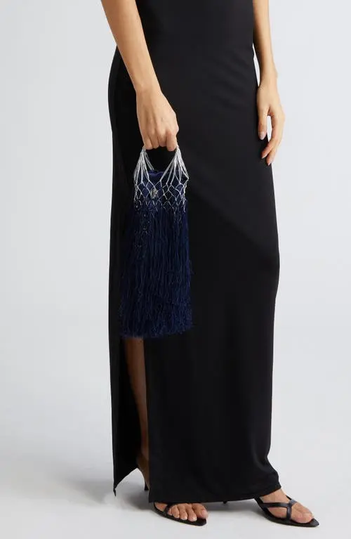 PETIT KOURAJ Ti Bebe Fringe Top Handle Bag