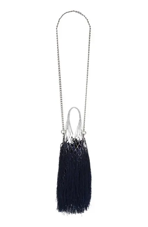 PETIT KOURAJ Ti Bebe Fringe Top Handle Bag