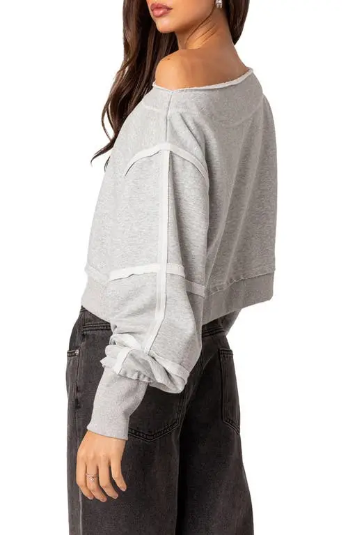 EDIKTED Inside Out Crop Sweatshirt