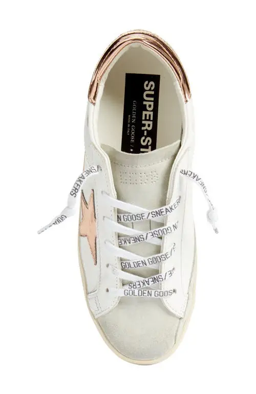 GOLDEN GOOSE Super-star Low Top Sneakers - White/pink