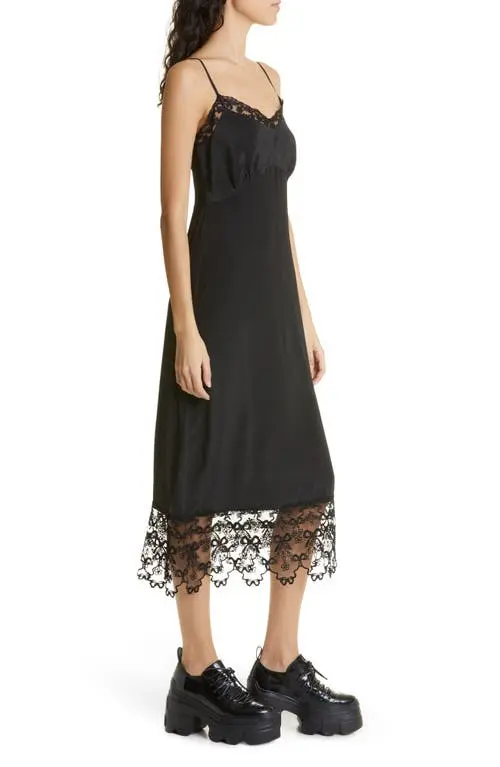 Simone Rocha Lace Trim Slipdress - Black