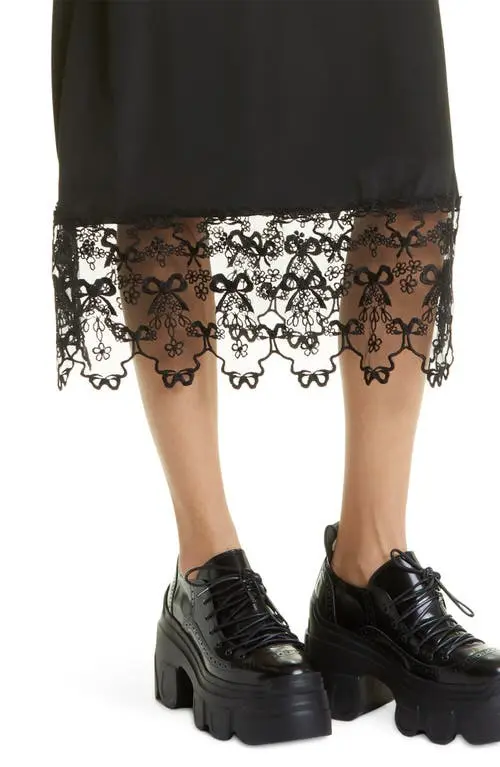 Simone Rocha Lace Trim Slipdress - Black