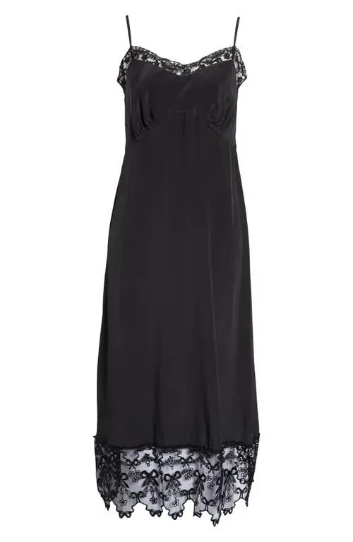 Simone Rocha Lace Trim Slipdress - Black