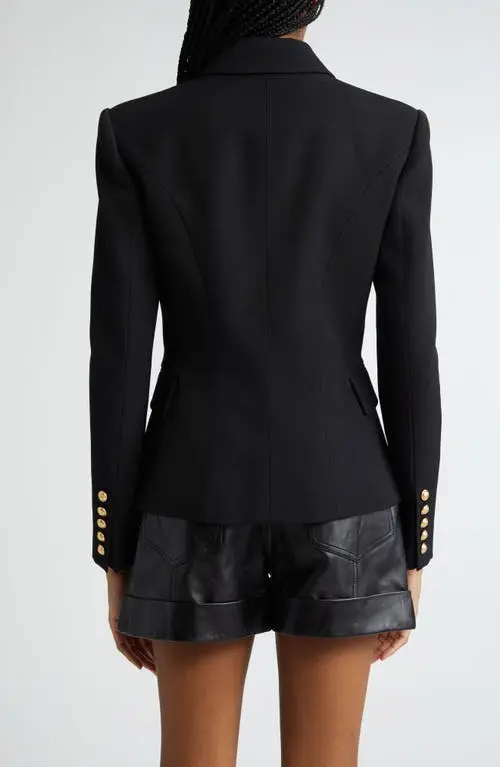 Balmain Classic Six-button Grain De Poudre Jacket
