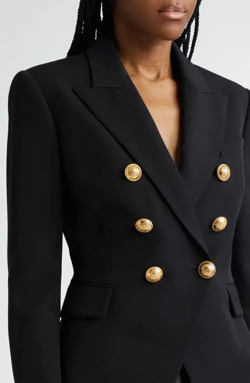 Balmain Classic Six-button Grain De Poudre Jacket