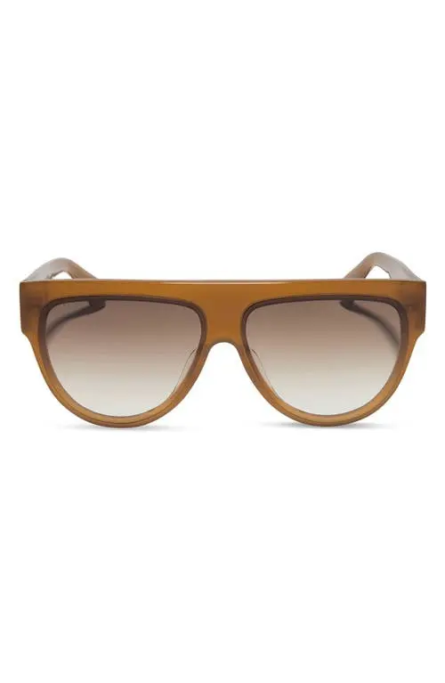 DIFF Georgie 58mm Gradient Shield Sunglasses - Brown Gradient