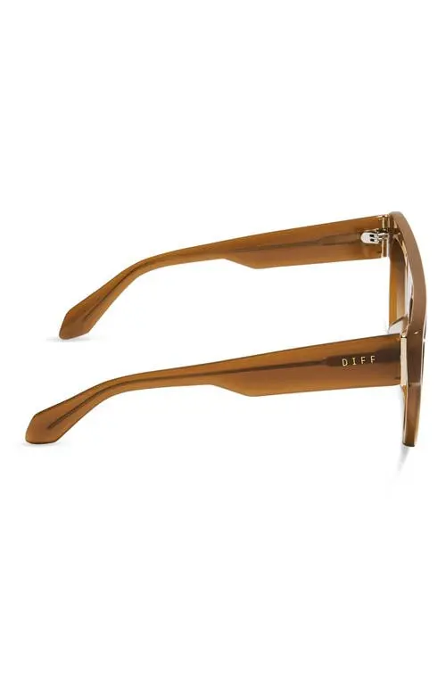 DIFF Georgie 58mm Gradient Shield Sunglasses - Brown Gradient