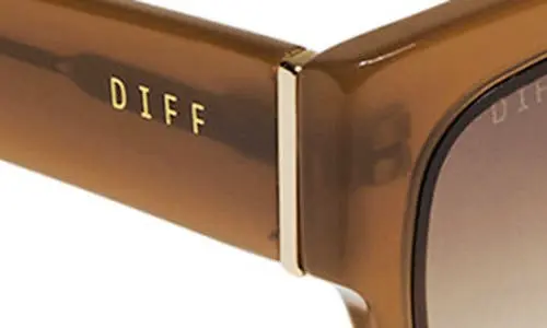 DIFF Georgie 58mm Gradient Shield Sunglasses - Brown Gradient