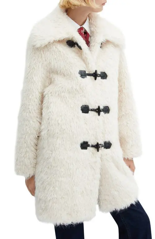 Mango Faux Fur Toggle Coat
