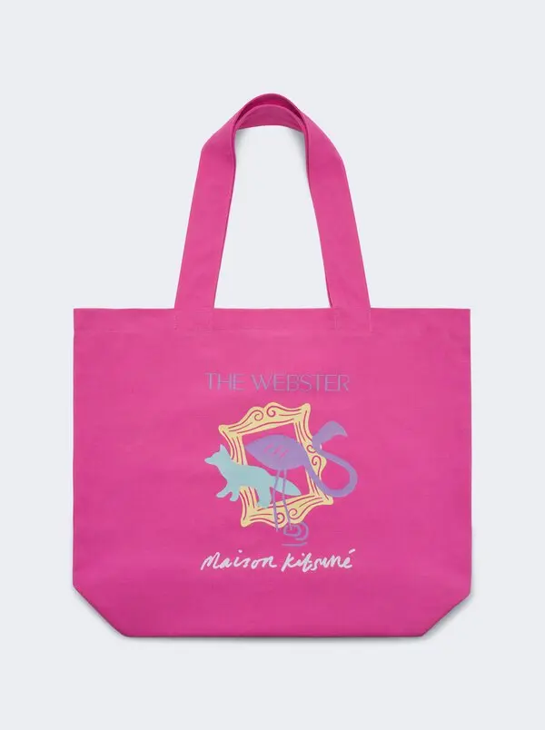 Maison Kitsuné X The Webster Printed Tote Bag - Flamingo Pink