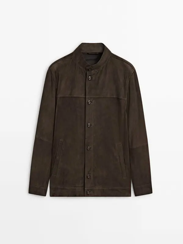 Massimo Dutti Buttoned Suede Jacket