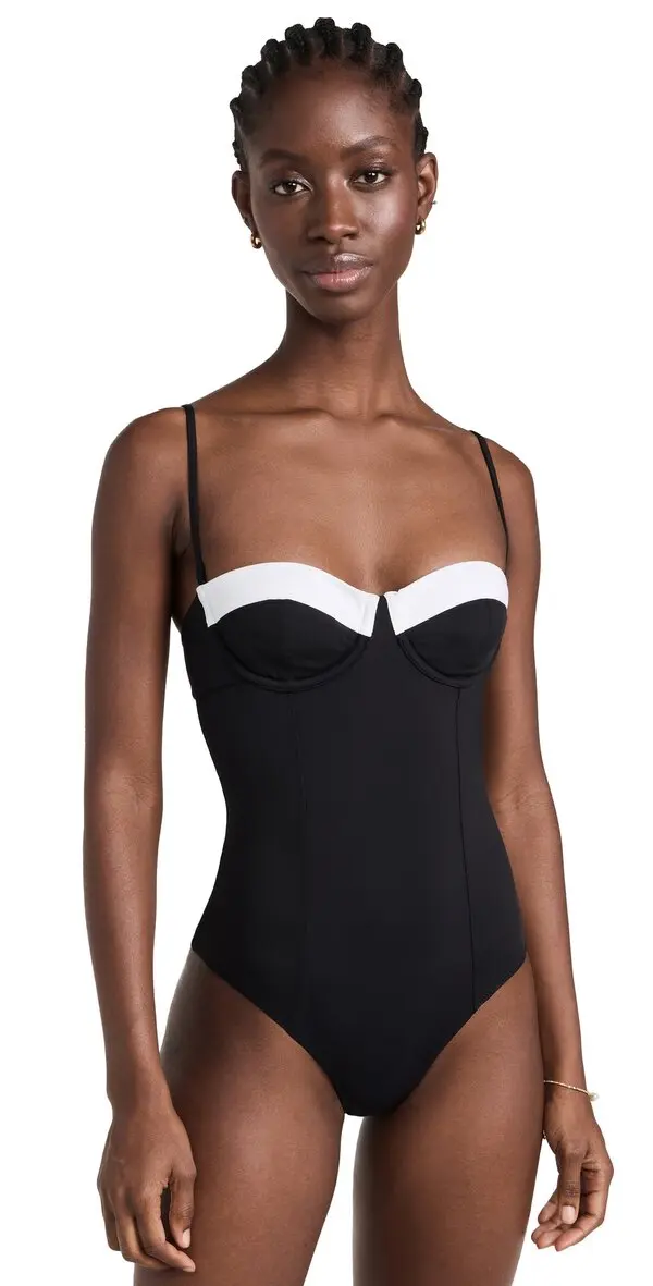 Staud Maeve One Piece - Black/white