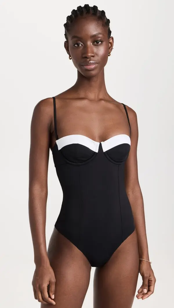 Staud Maeve One Piece - Black/white