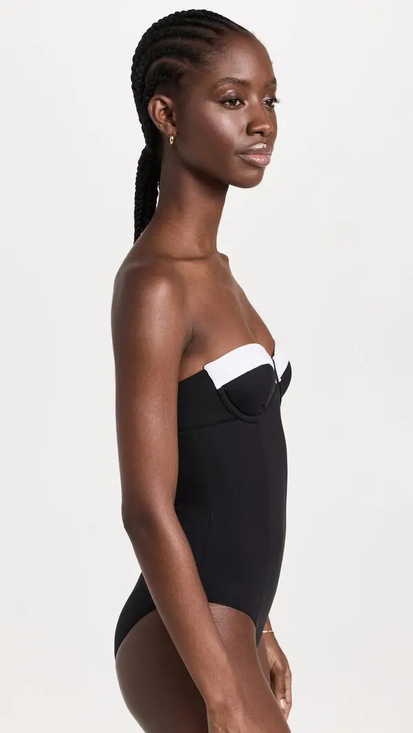 Staud Maeve One Piece - Black/white