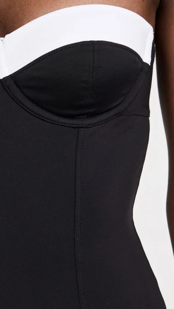 Staud Maeve One Piece - Black/white