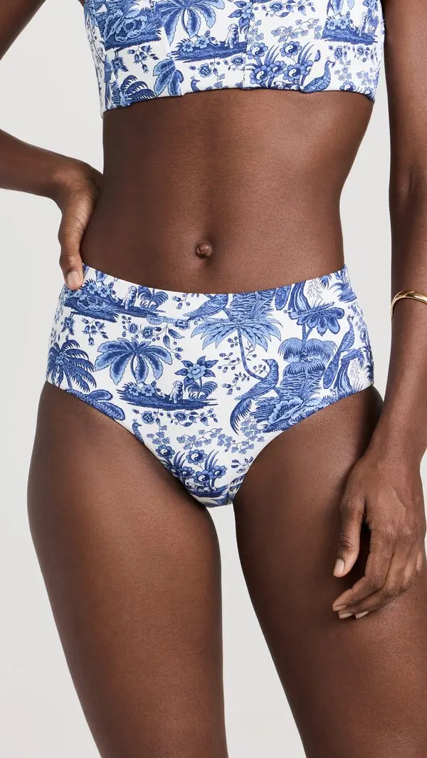 Staud Devon Toile High-rise Bikini Bottom