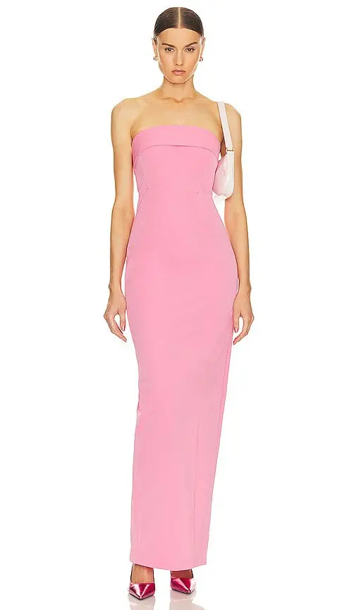 knit dress pink Marine Mist Sequin Knit Maxi Dress Pink