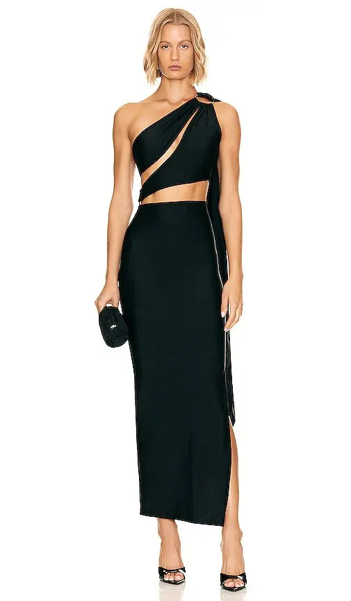 khanums black dress DESTENE HOURGLASS DRESS – Envy by Melissa Gorga main image 1