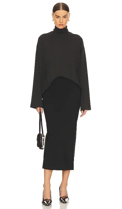 HELSA Jersey Oversized Turtleneck