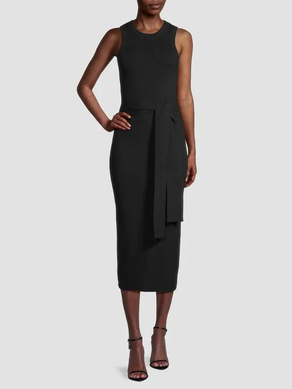 TOCCIN Logan Rib-knit Sleeveless Midi-dress