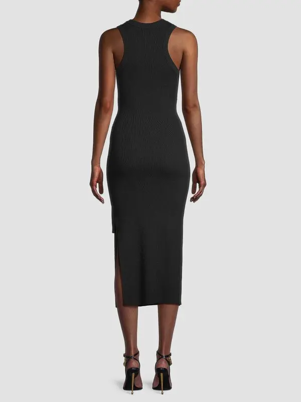TOCCIN Logan Rib-knit Sleeveless Midi-dress