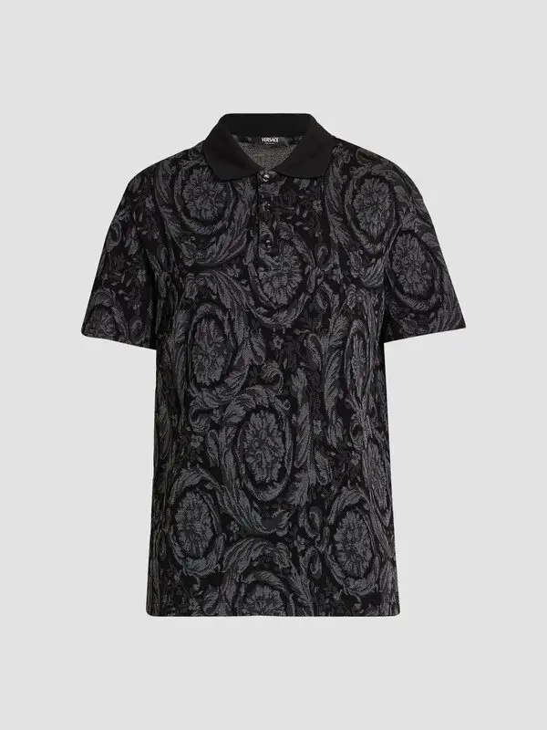 Versace Barocco Piqué Polo