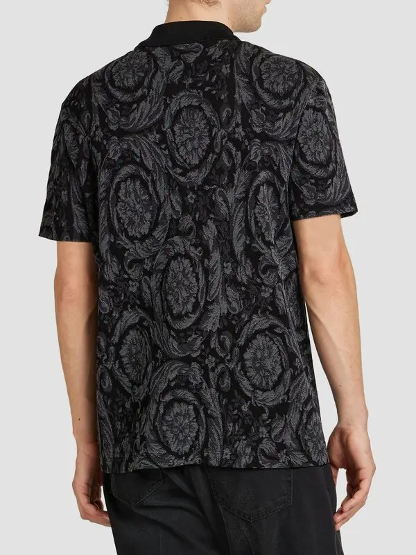 Versace Barocco Piqué Polo