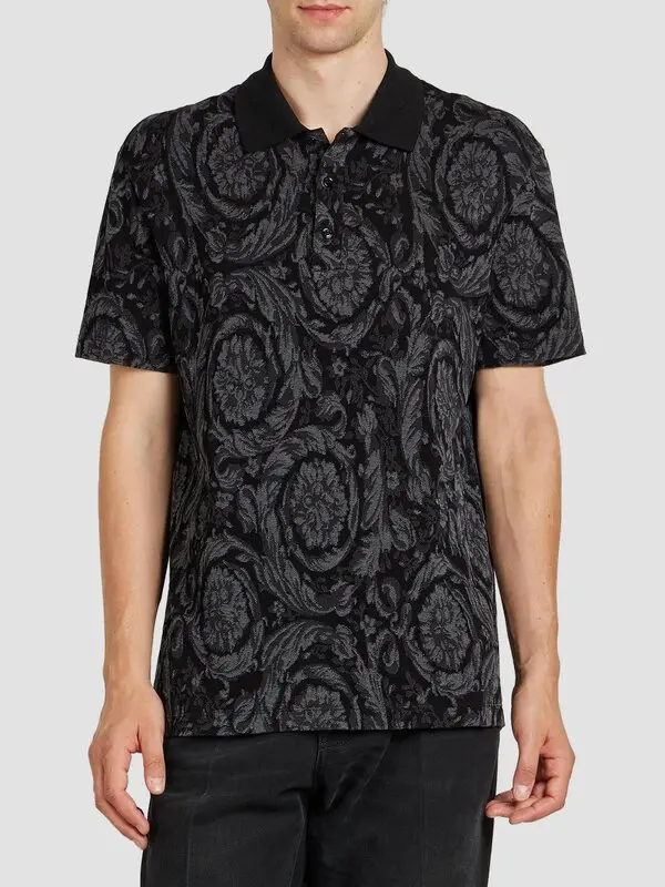 Versace Barocco Piqué Polo