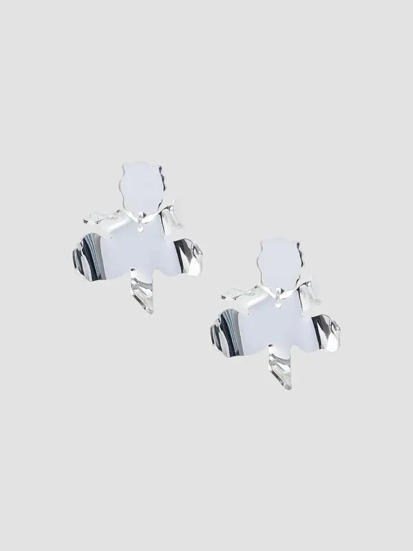 Lele Sadoughi Paper Lily Silvertone Drop Earrings