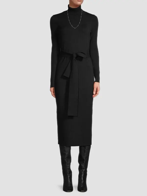 TOCCIN Piper Turtleneck Rib-knit Midi-dress