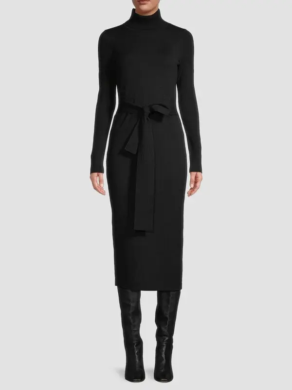 TOCCIN Piper Turtleneck Rib-knit Midi-dress