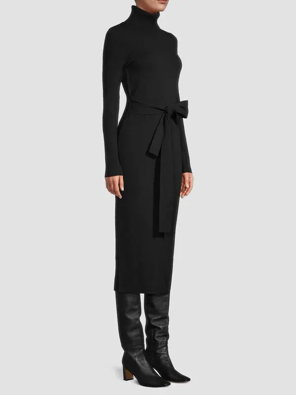TOCCIN Piper Turtleneck Rib-knit Midi-dress
