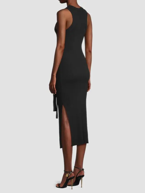 TOCCIN Piper Turtleneck Rib-knit Midi-dress