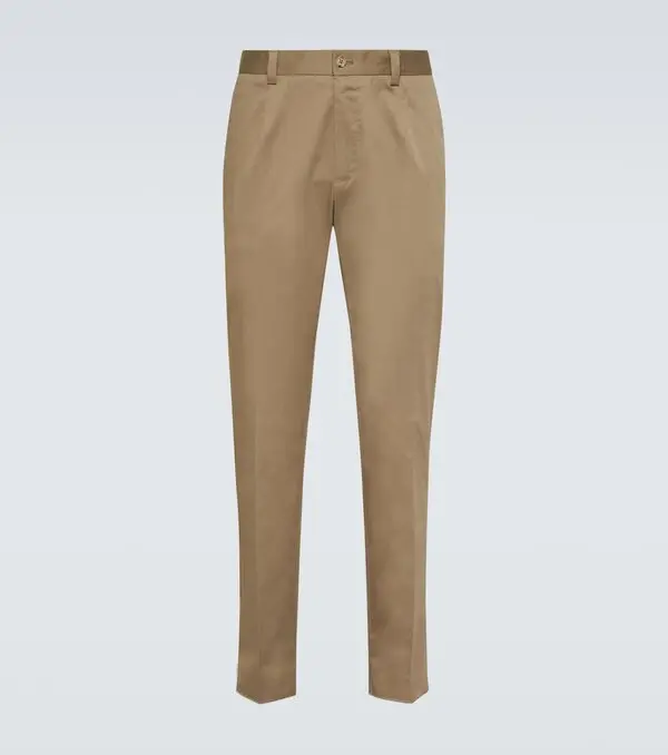 Dolce & Gabbana High-rise Cotton-blend Chinos