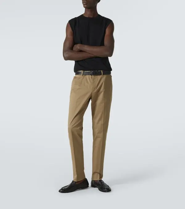Dolce & Gabbana High-rise Cotton-blend Chinos