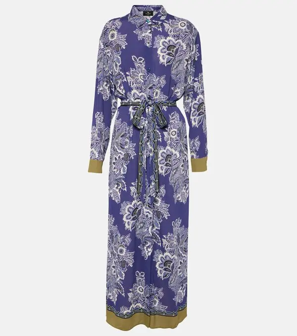 Etro Printed Shirt Midi Dress