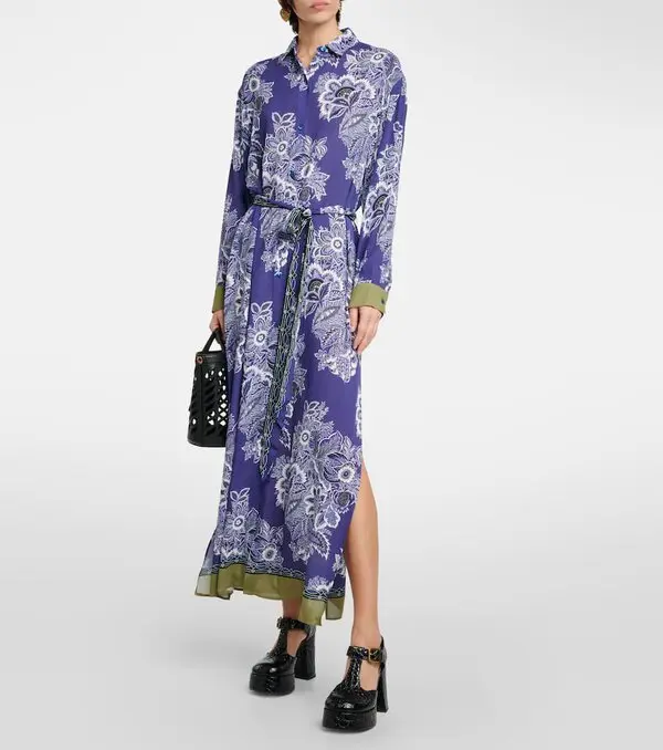 Etro Printed Shirt Midi Dress
