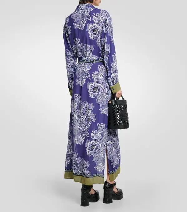 Etro Printed Shirt Midi Dress