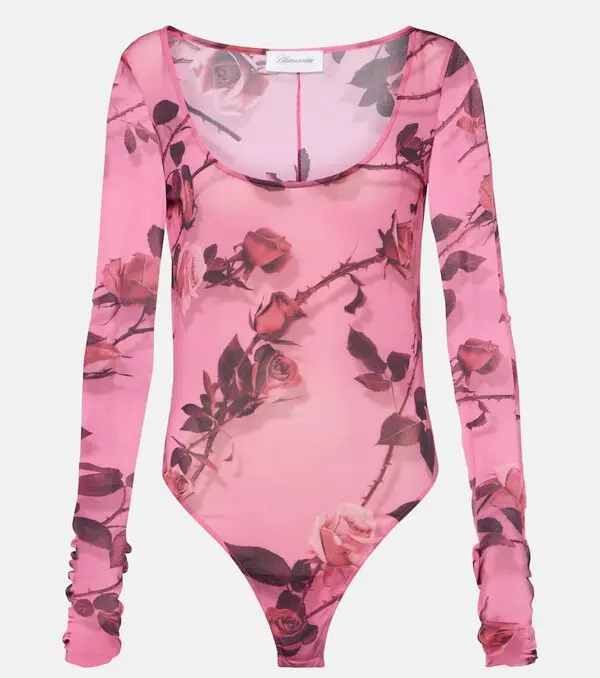 Blumarine Floral Printed Bodysuit - Multicoloured