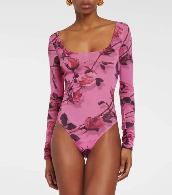 Blumarine Floral Printed Bodysuit - Multicoloured