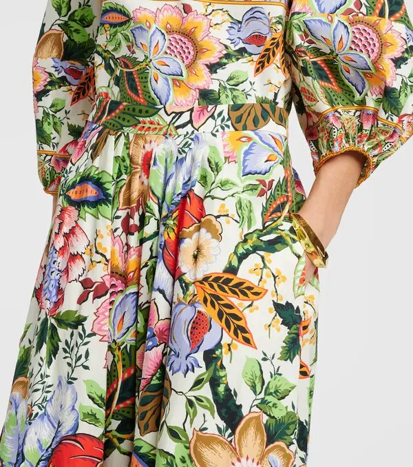 Etro High-rise Floral Midi Skirt