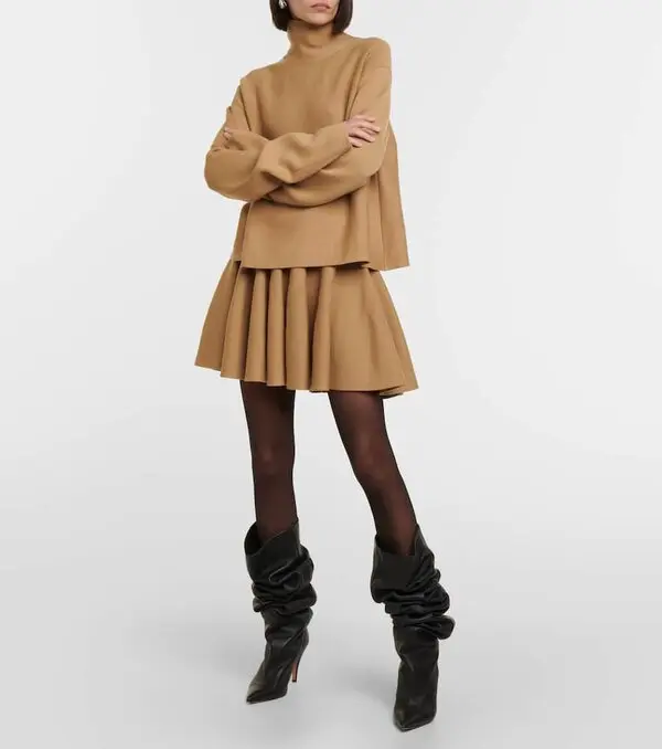 Khaite Ulli Wool-blend Miniskirt