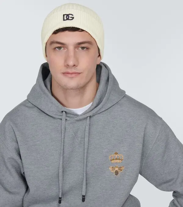 Dolce & Gabbana Logo Beanie - White