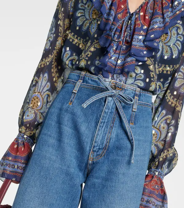 Etro High-rise Wide-leg Jeans - Blue