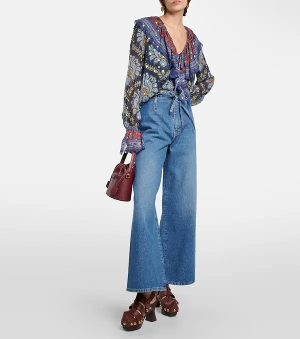 Etro High-rise Wide-leg Jeans - Blue