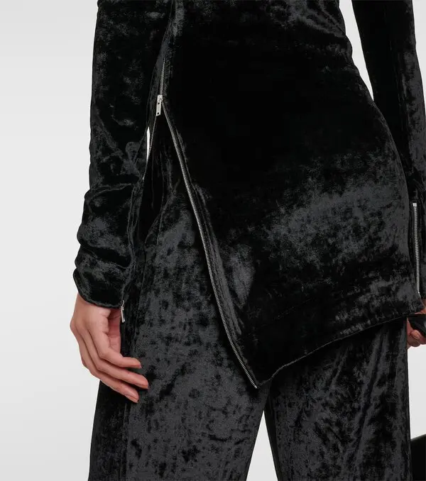 JIL SANDER Velvet Top - Black