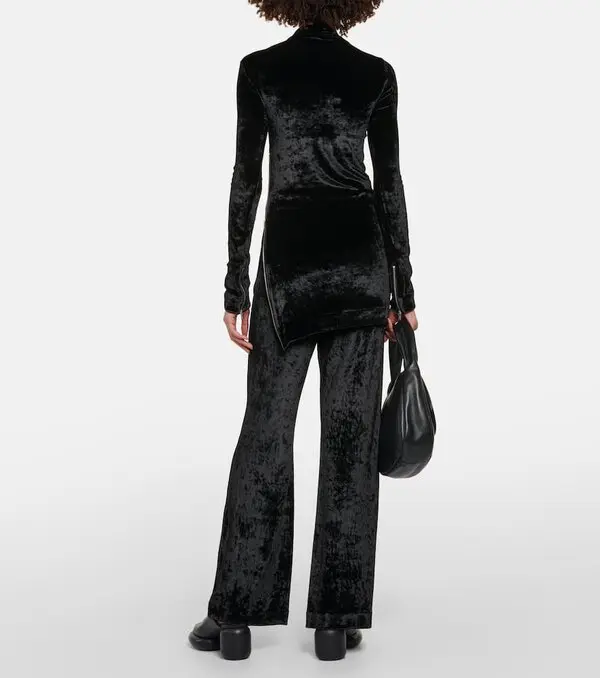 JIL SANDER Velvet Top - Black