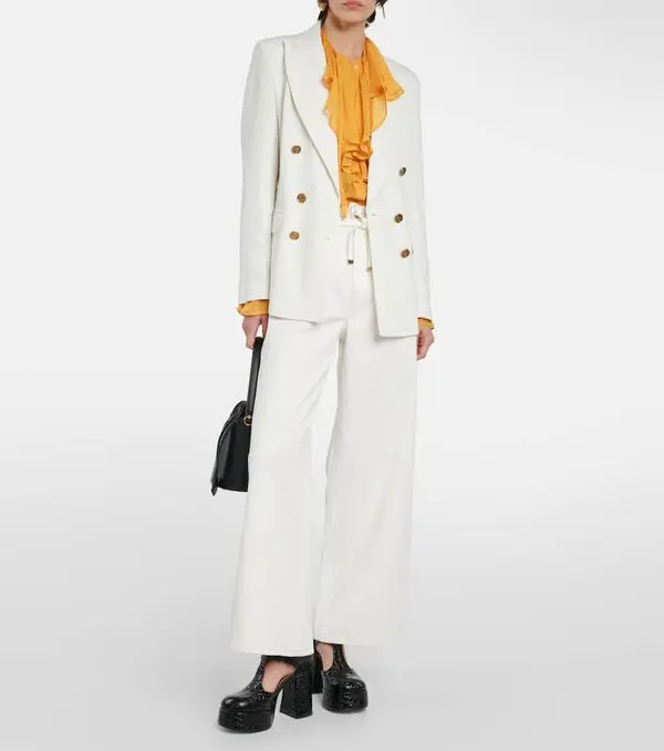 Etro High-rise Wide-leg Jeans - White