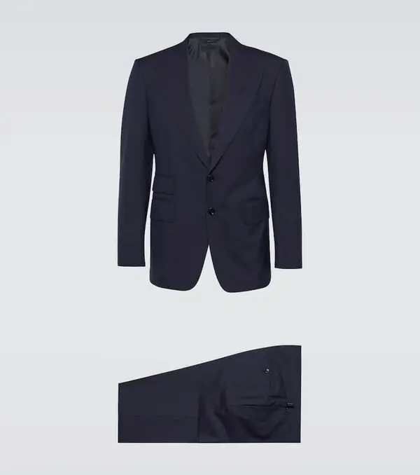 TOM FORD Shelton Wool Suit - Blue