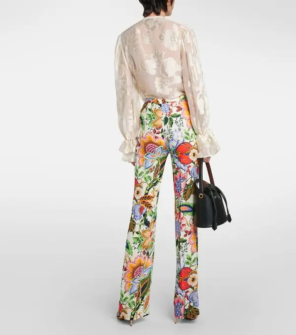 Etro High-rise Straight Pants - Multicoloured